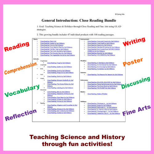 Close Reading Bundle: Science + Holidays from Gail Gibbons | Made By ...