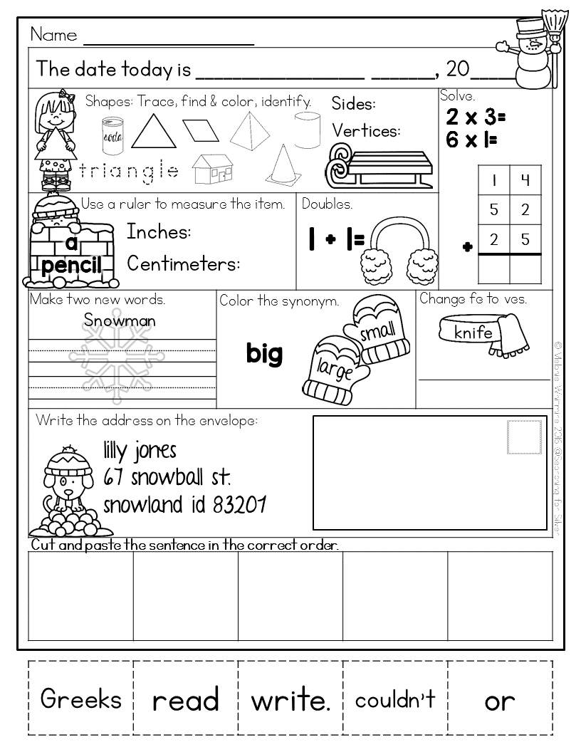 January Morning Work {2nd Grade} | Made By Teachers