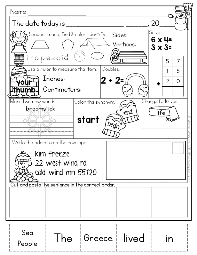 January Morning Work {2nd Grade} | Made By Teachers