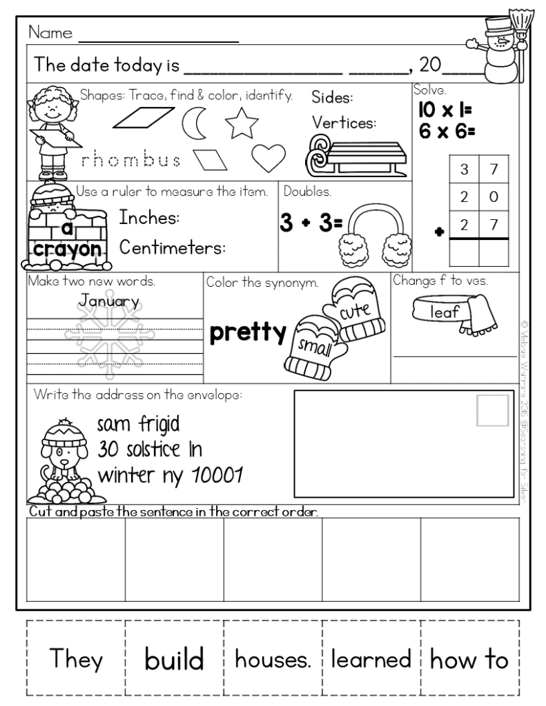 January Morning Work {2nd Grade} | Made By Teachers