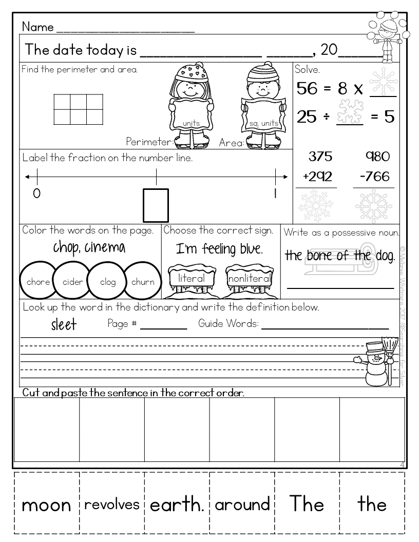 January Morning Work {3rd Grade} | Made By Teachers