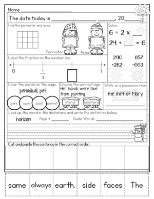 January Morning Work {3rd Grade} - Made By Teachers