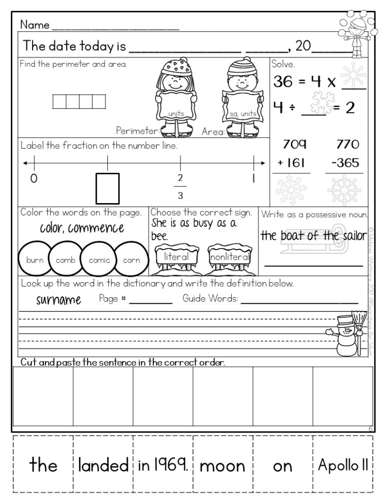 January Morning Work {3rd Grade} | Made By Teachers