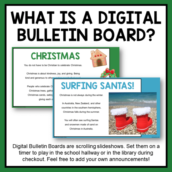 December Holidays Digital Bulletin Board - Christmas Around the World ...