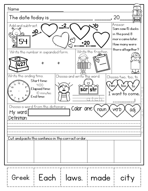 February Morning Work {2nd Grade} - Made By Teachers