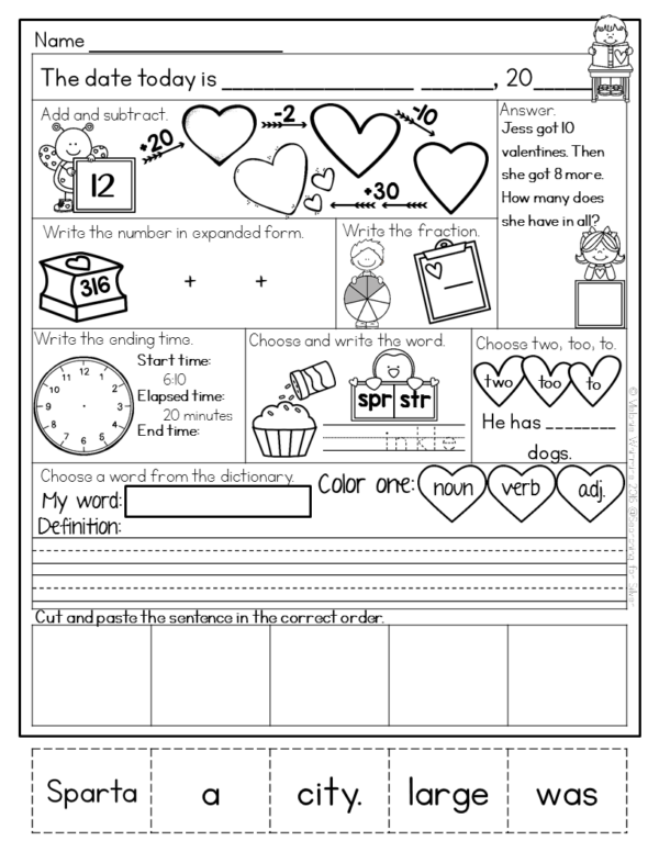 February Morning Work {2nd Grade} | Made By Teachers