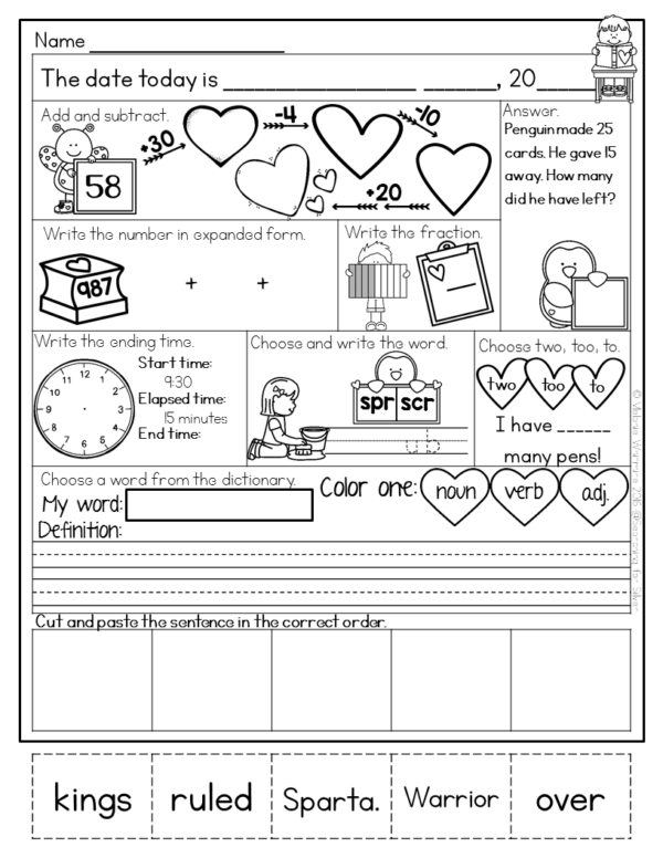 February Morning Work {2nd Grade} - Made By Teachers