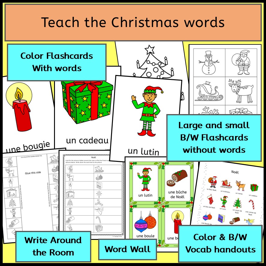 French Christmas - Noel - fun activities, worksheets, word wall, bingo ...