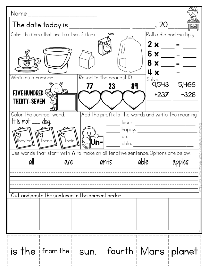 February Morning Work {3rd Grade} | Made By Teachers
