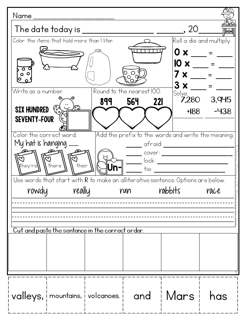 February Morning Work {3rd Grade} | Made By Teachers
