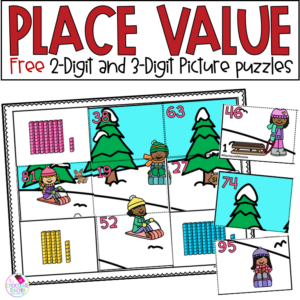 Place Value - Hundreds Tens and Ones - Winter Math Puzzles - FREE ...