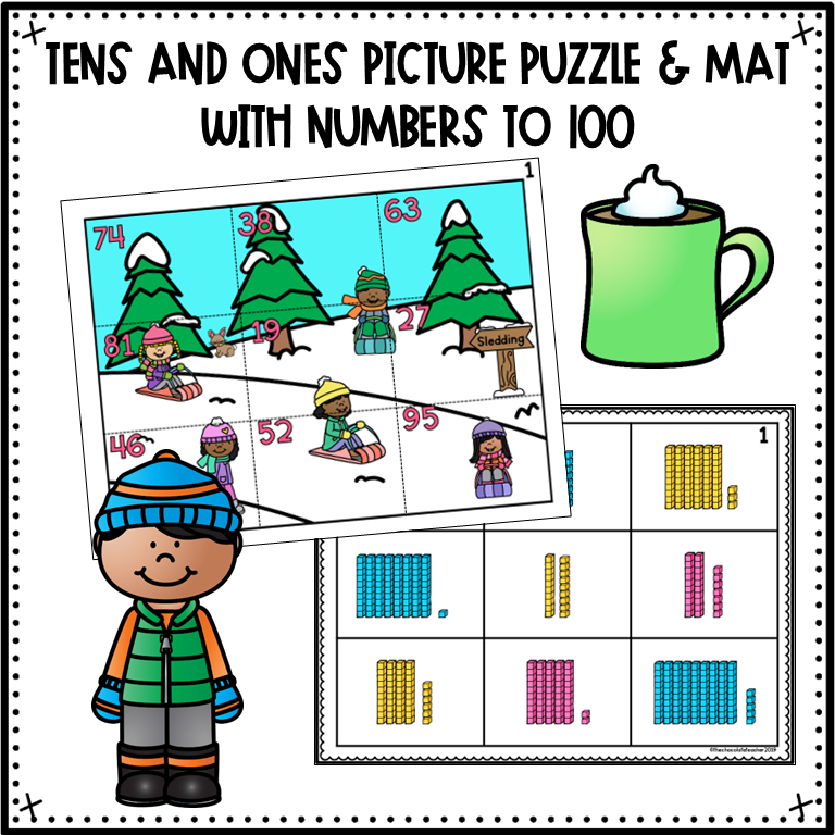 Place Value - Hundreds Tens and Ones - Winter Math Puzzles - FREE ...