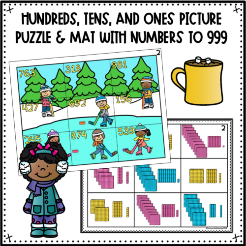 Place Value - Hundreds Tens and Ones - Winter Math Puzzles - FREE ...