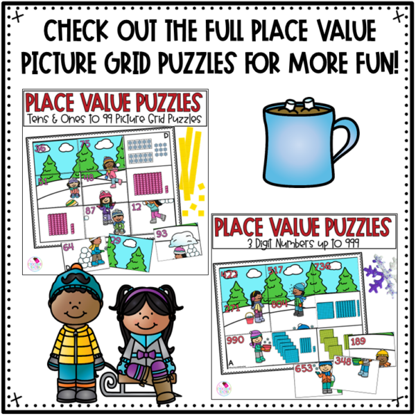 Place Value - Hundreds Tens and Ones - Winter Math Puzzles - FREE ...