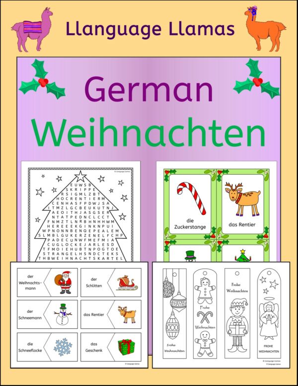 German Christmas Weihnachten vocabulary activities, puzzles, games ...