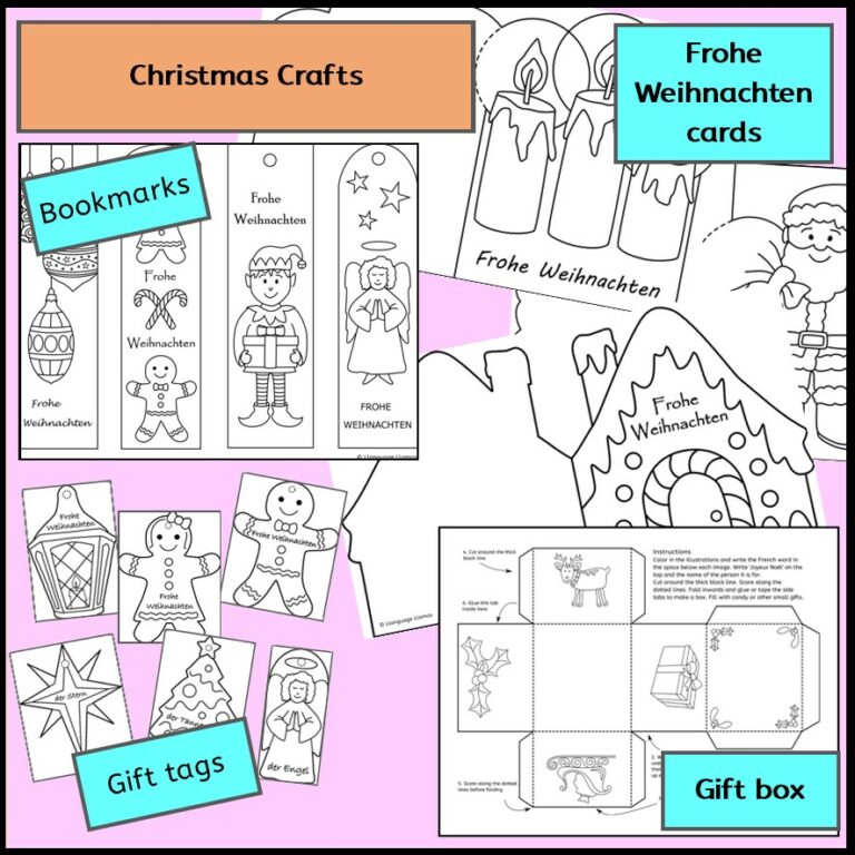 German Christmas Weihnachten vocabulary activities, puzzles, games ...