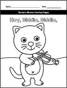 Hey Diddle Diddle Coloring Book Pages | Made By Teachers