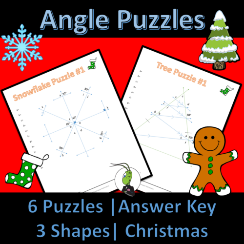 Christmas Missing Angles Puzzle Geometry | Angle Relationships | Made ...