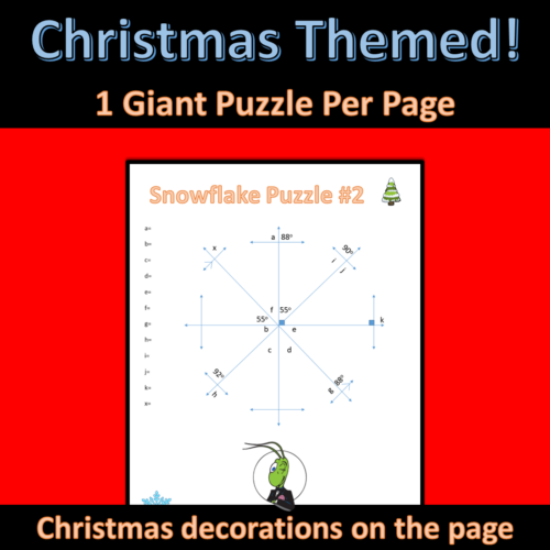 Christmas Missing Angles Puzzle Geometry | Angle Relationships - Made ...