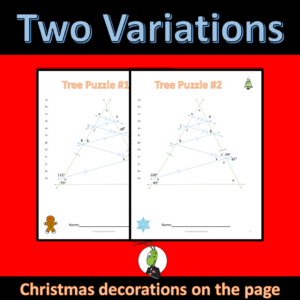 Christmas Missing Angles Puzzle Geometry | Angle Relationships - Made ...
