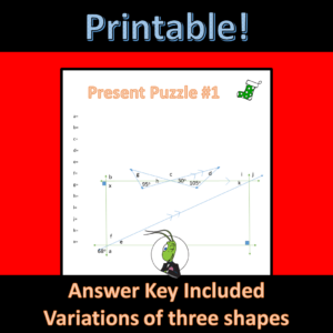 Christmas Missing Angles Puzzle Geometry | Angle Relationships | Made ...
