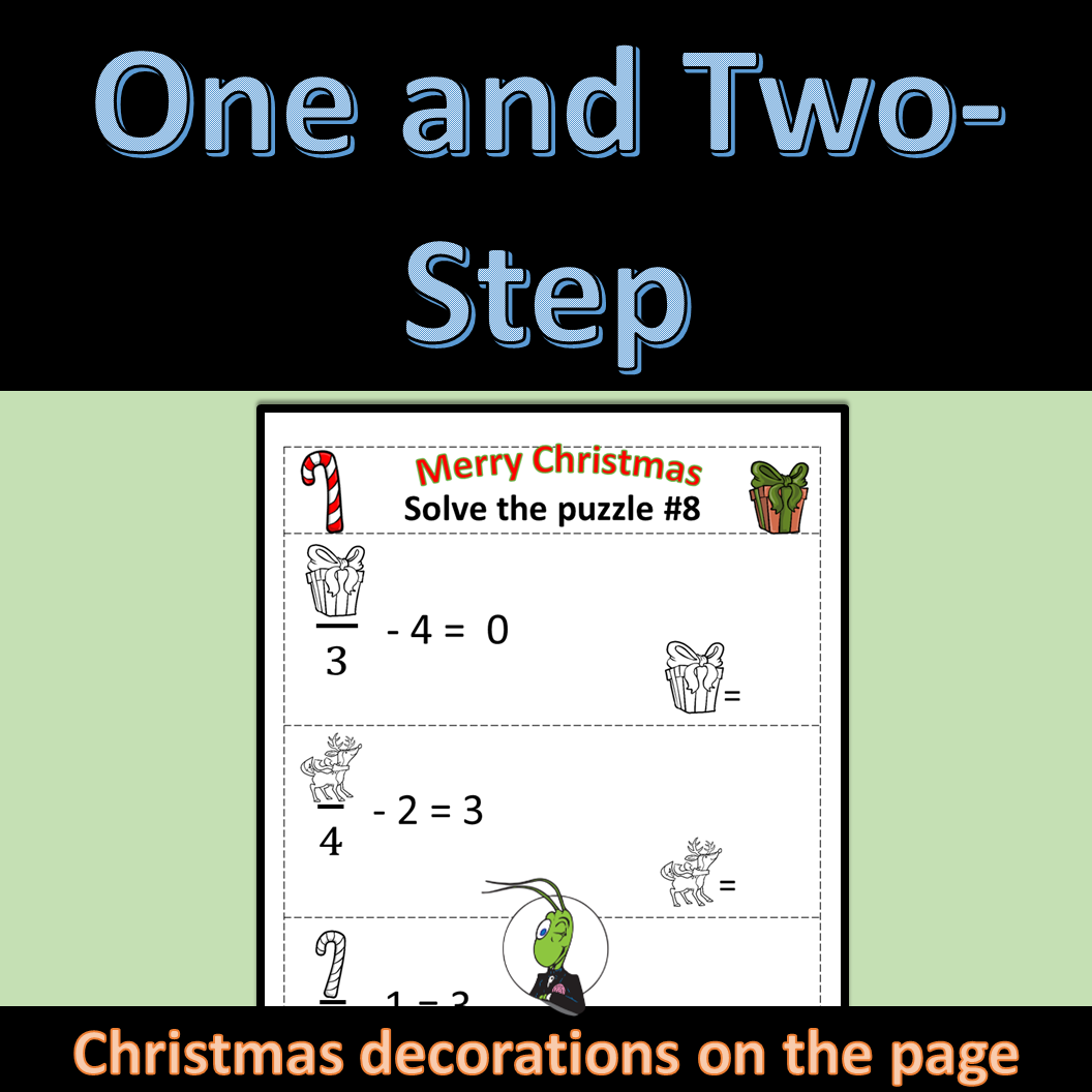 Christmas Themed Solving Equations | Number Sense Logic Puzzles ...