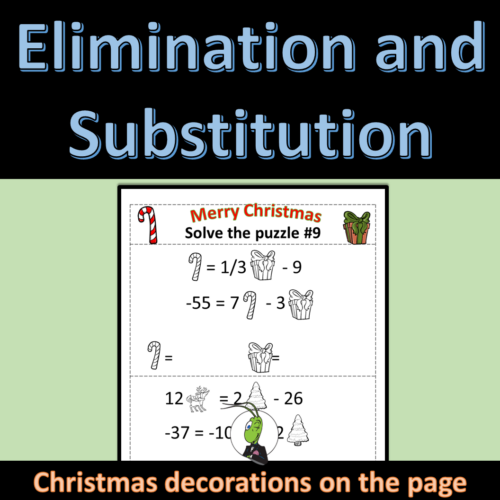 Christmas Seasonal Systems of Equations | Number Sense Logic Puzzles ...