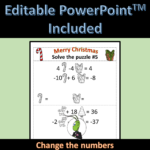 Christmas Seasonal Systems of Equations | Number Sense Logic Puzzles ...