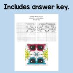 Summer Symmetry and Reflection Coordinate Plane Mystery Graphing ...