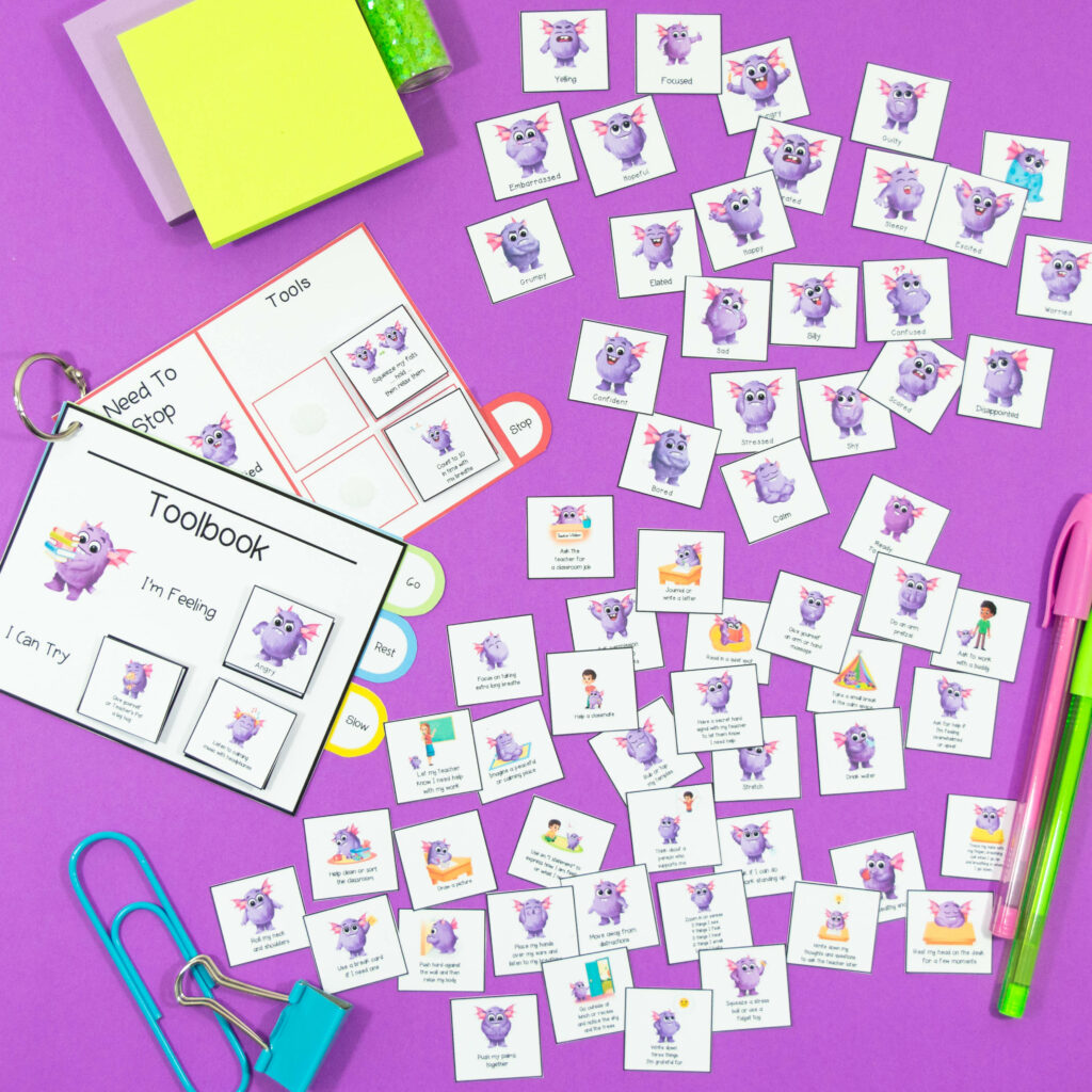 Emotion ZONES Toolkit Regulation of Emotion Strategies Printables and ...