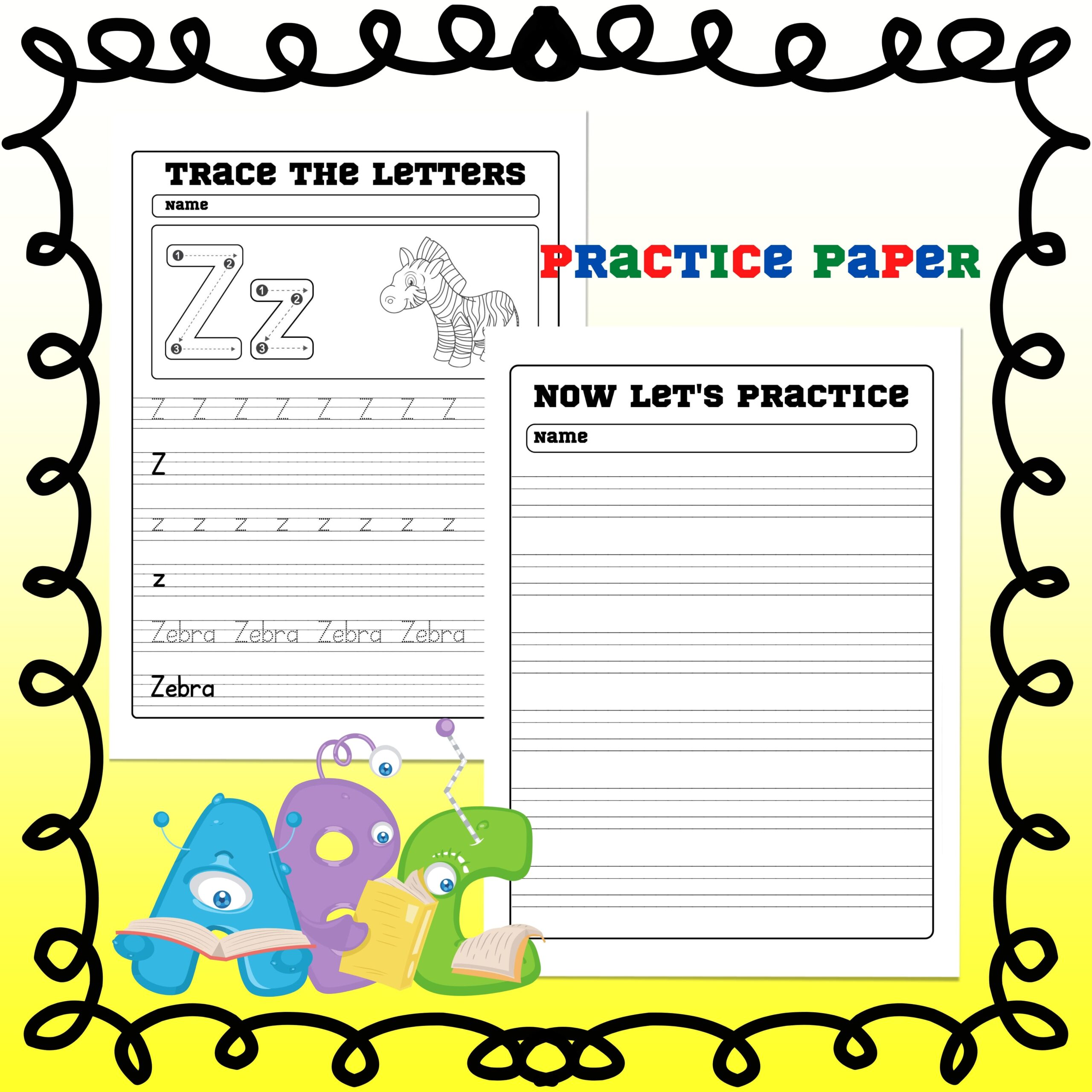 Trace and Write Alphabet Letters and Numbers Formation, Handwriting ...