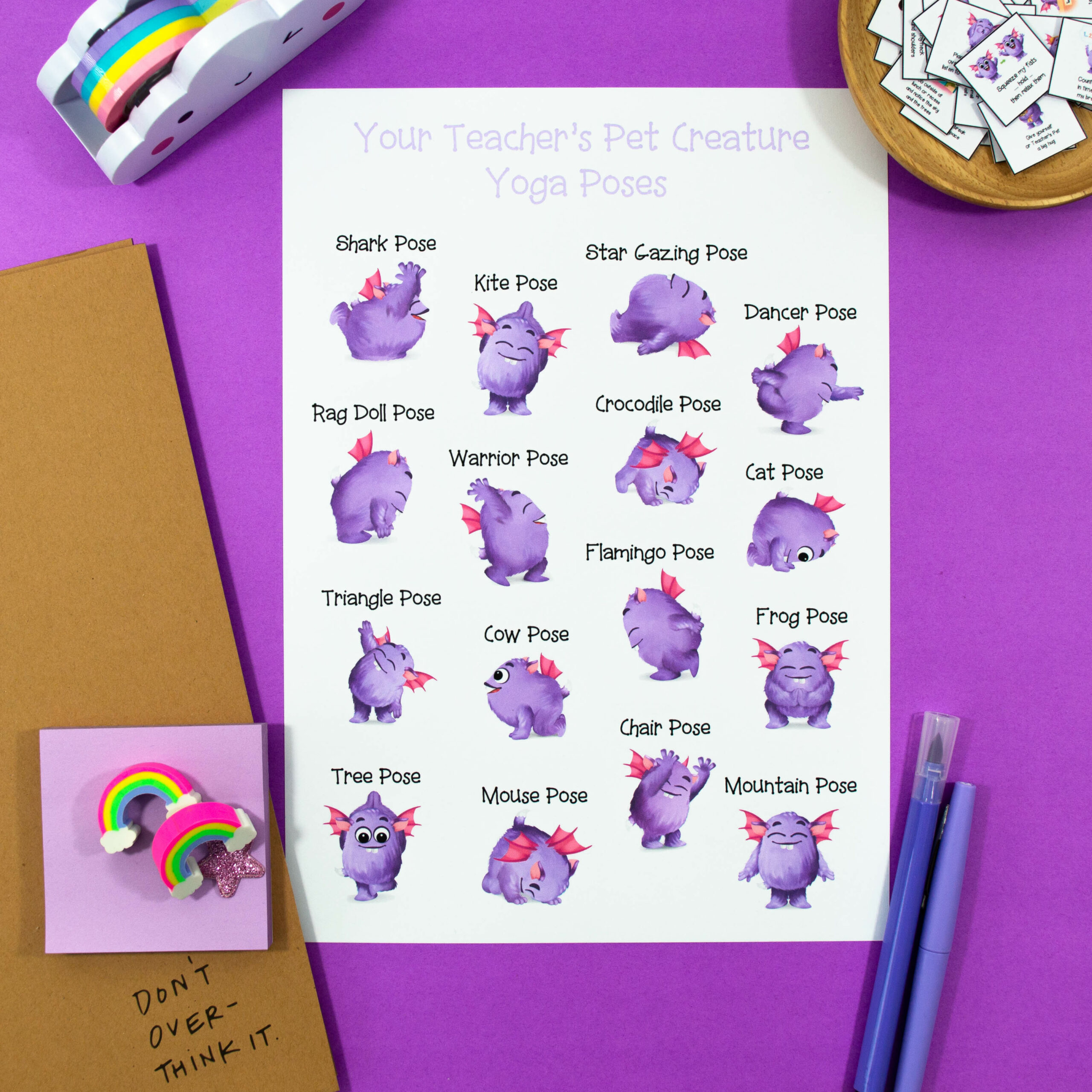 Yoga Poses Cards & Poster - Mindfulness in Early Childhood & Primary ...