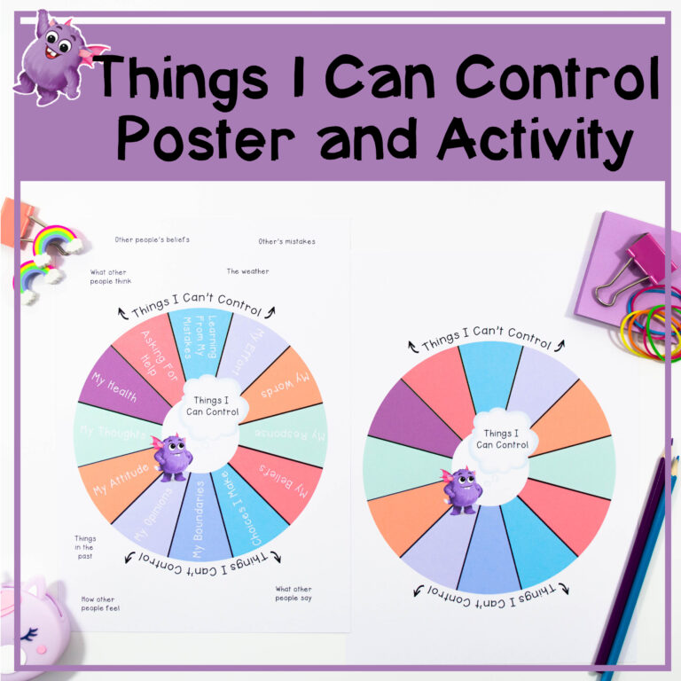 Things I Can Control Poster Pack for Emotional Regulation Poster and ...