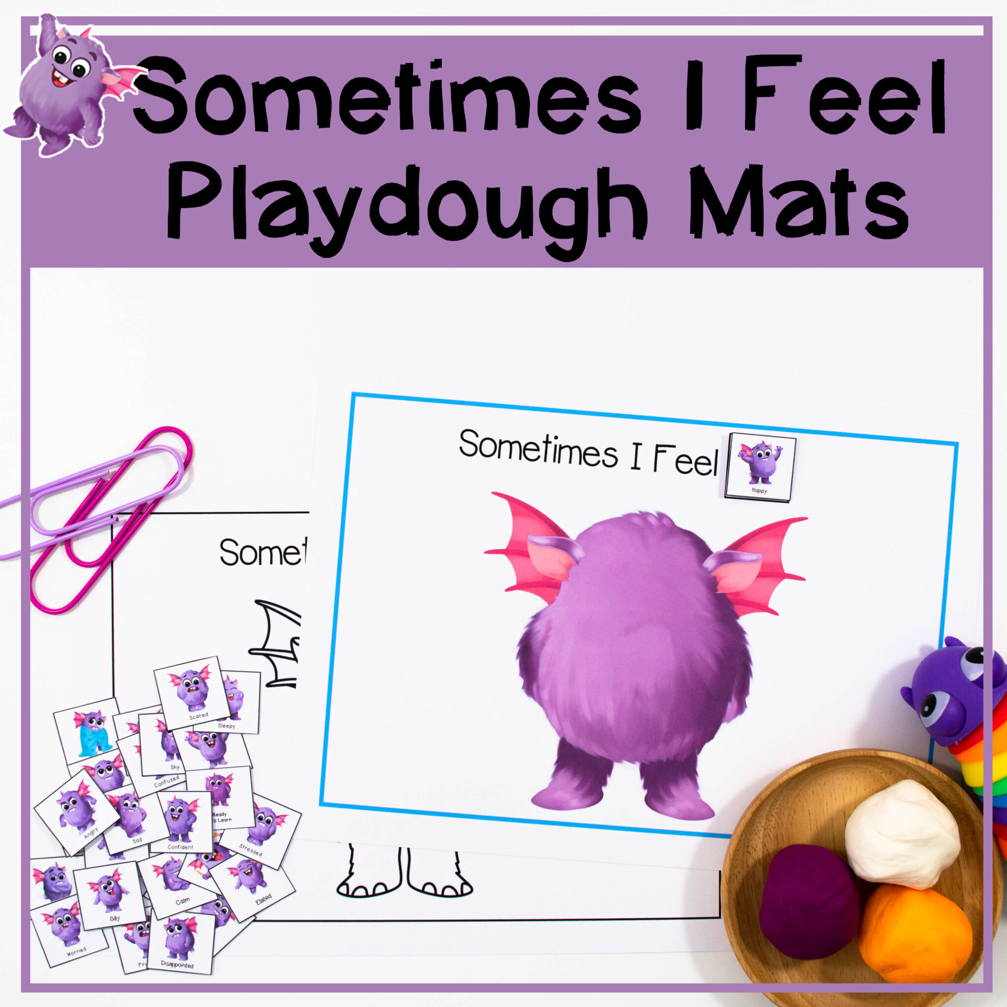 Emotions Playdough Mats - Activities for Emotional Awareness Through ...