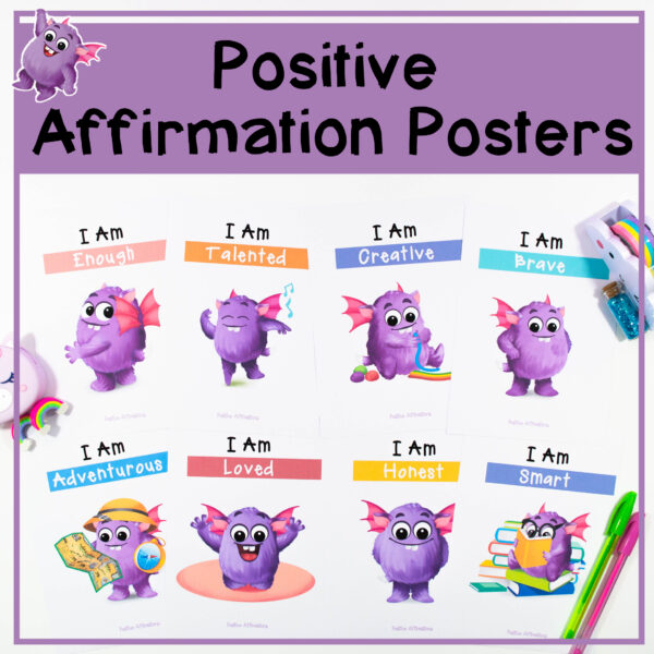 Positive Affirmations Poster Pack Encourage A Positive Mindset A3 and ...