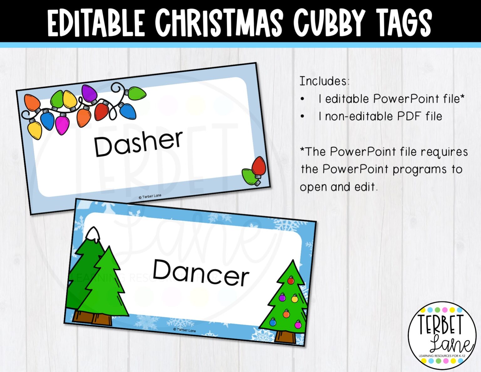 Editable Christmas Cubby Tags | Made By Teachers