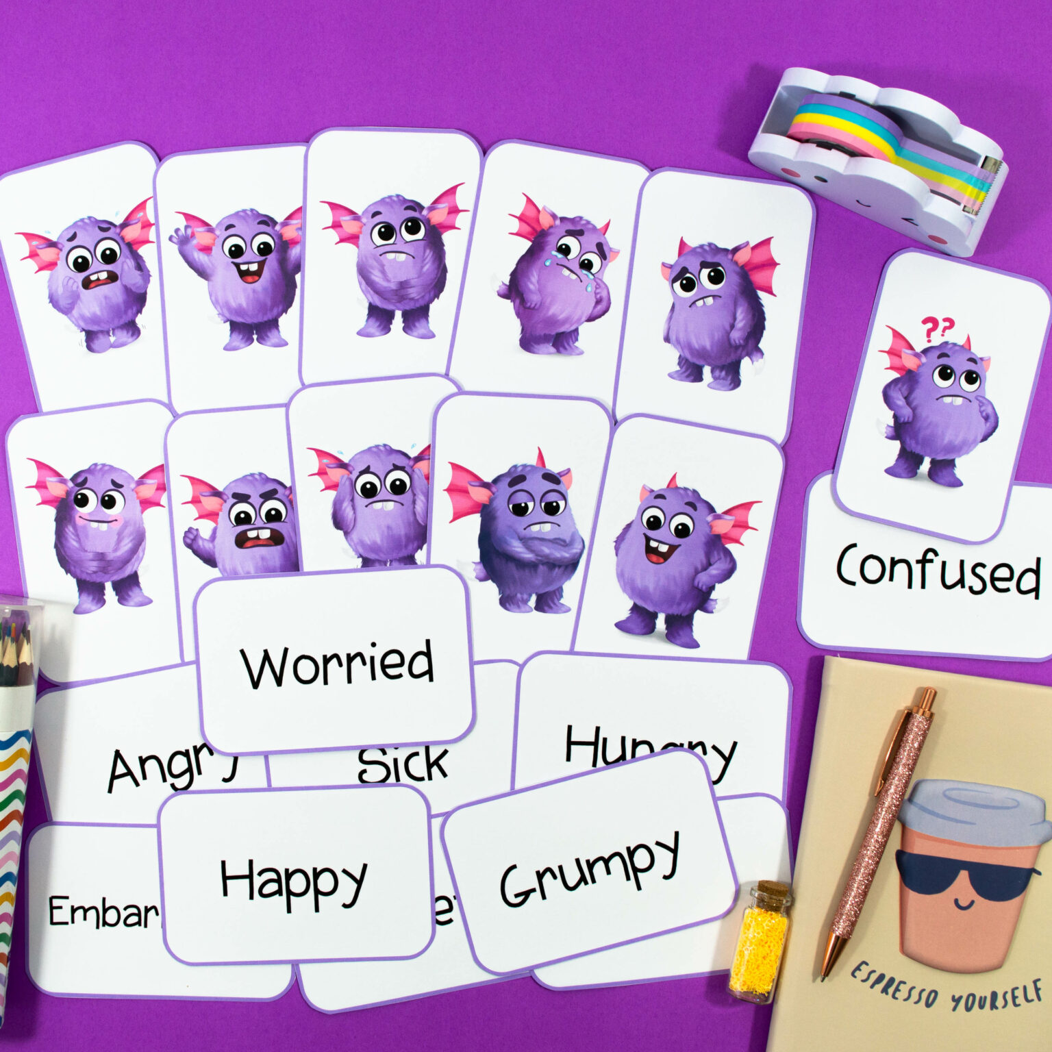 Recognise & Identify Feelings & Emotions Flashcards - Emotional ...