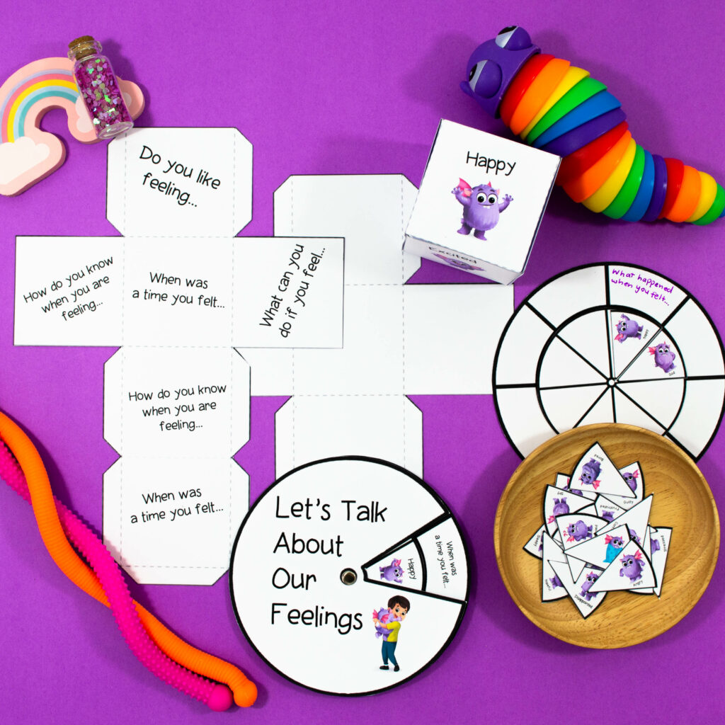Feelings & Emotions - Dice & Spinners - Discussion Starters & Calming ...