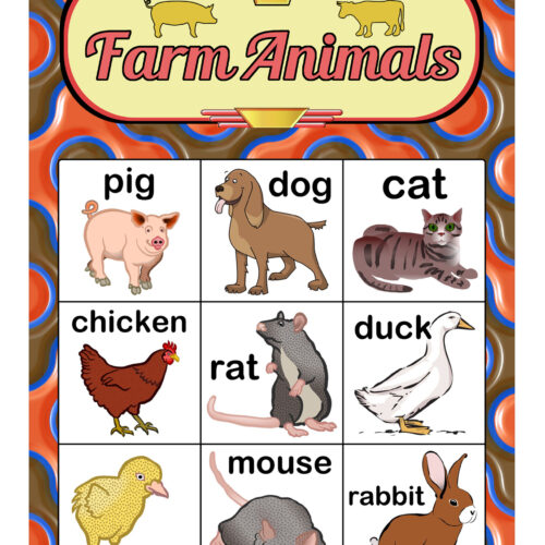 Farm Animals Bingo 3x3 (5 pages + call sheet) | Made By Teachers