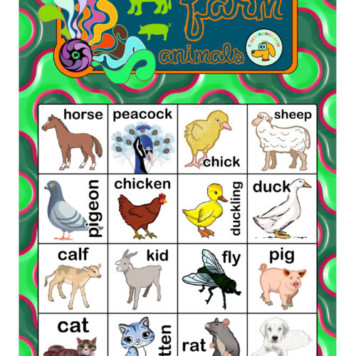 Farm Animals Bingo 4x4 (5 pages + call sheet) | Made By Teachers