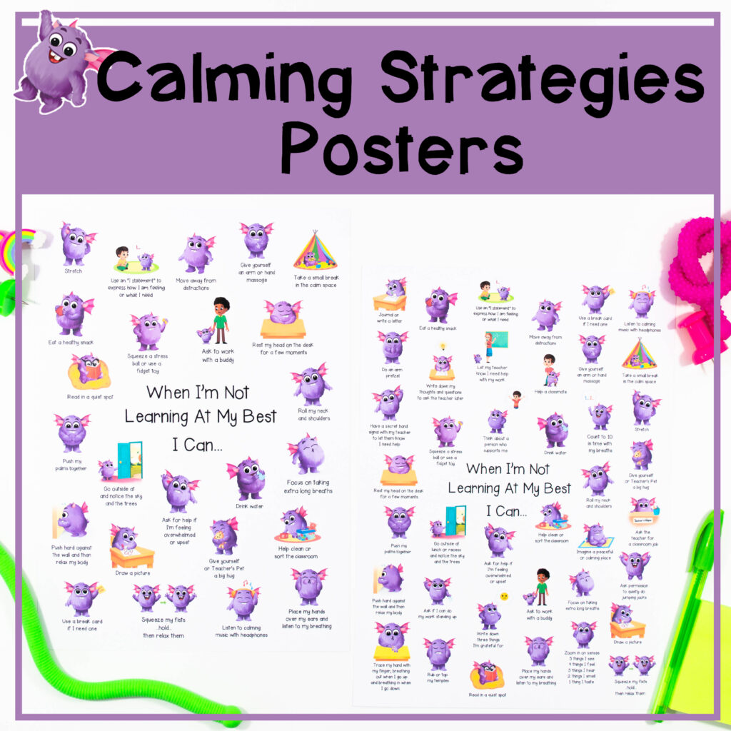Calming Strategies for Emotional Regulation Flashcards - Calm Down ...
