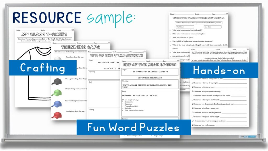End of the Year Activities - Reflective, Introspection, Planning ...