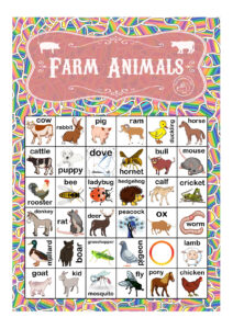 Mammals Bingo 4x4 (5 pages + call sheet) | Made By Teachers