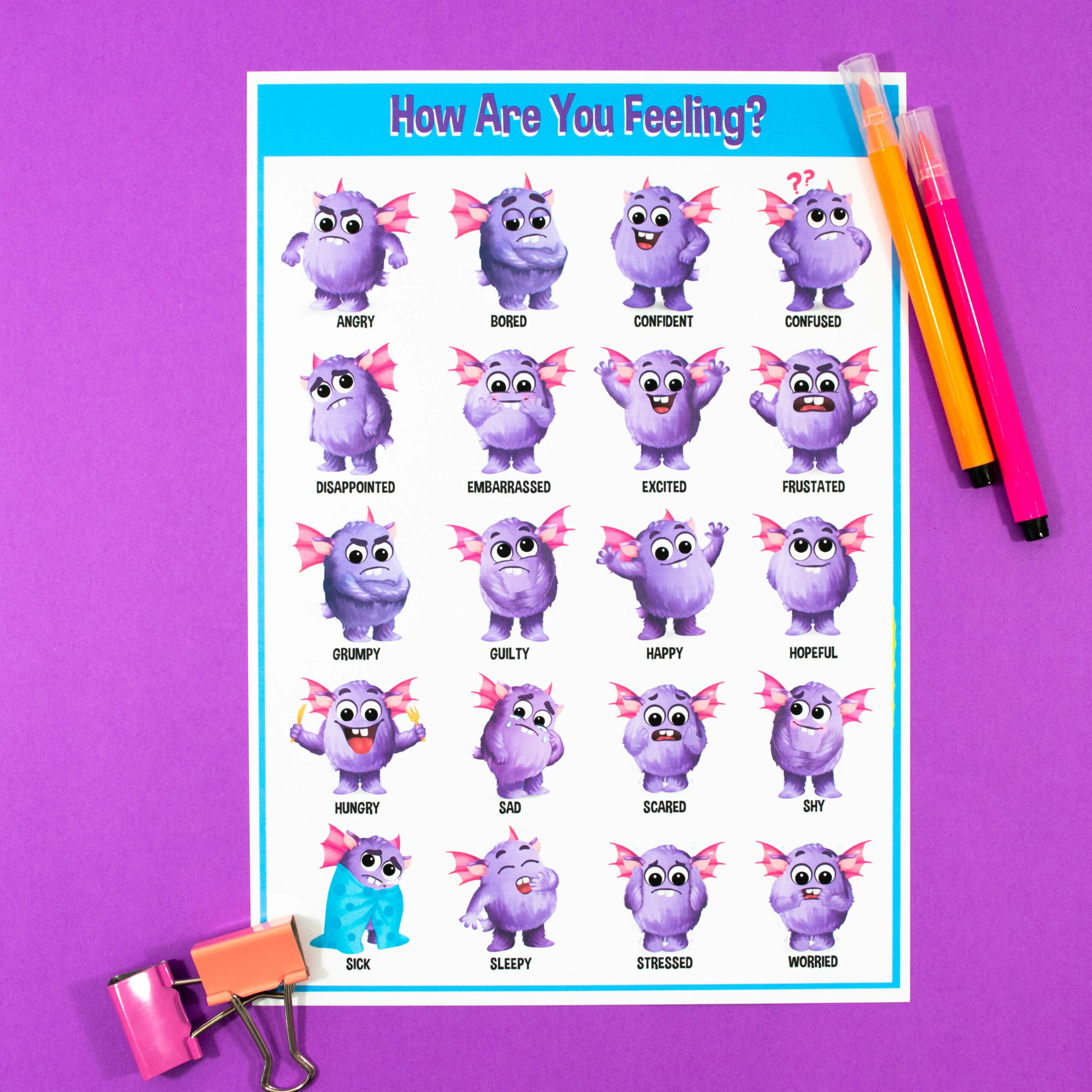 How Are You Feeling? Poster - Recognise Emotions Check in Chart with ...