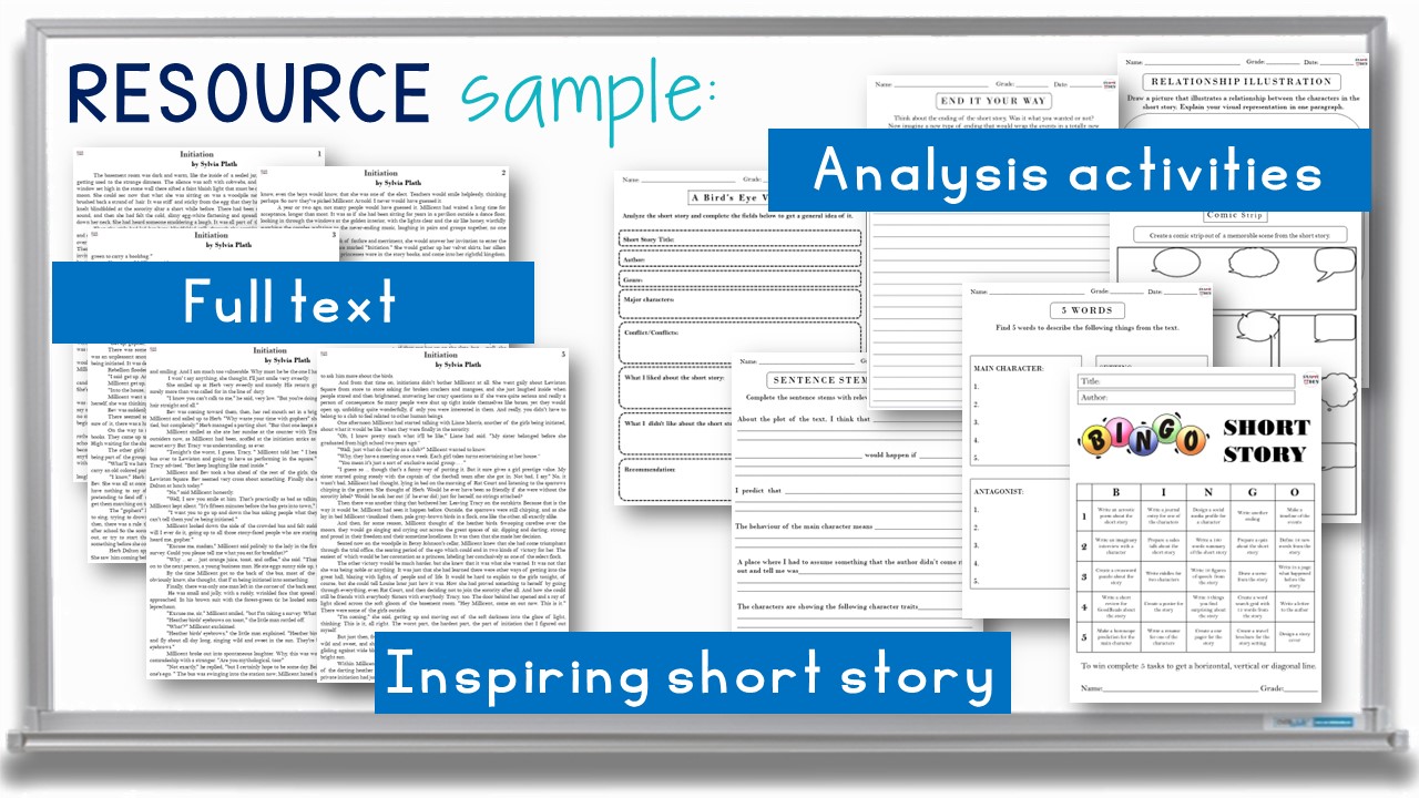 Sylvia Plath Unit - Bell Ringers, Paired Reading Activities, Writing ...