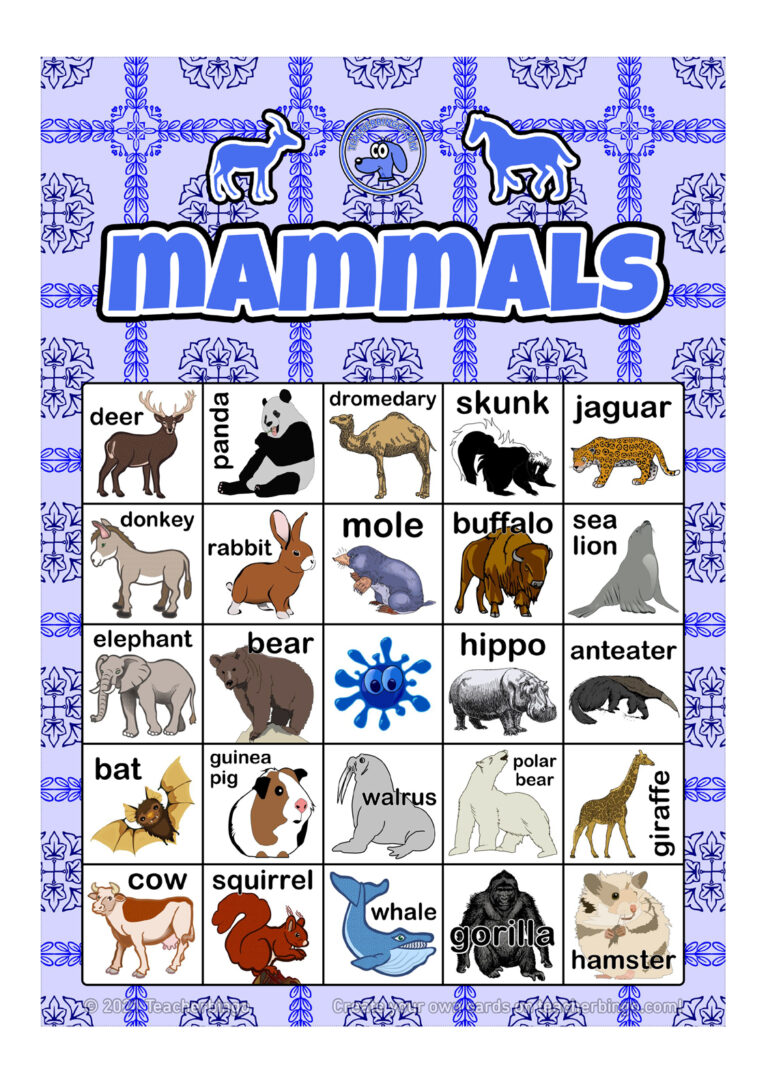 Sea Animals Bingo 7x7 (100 pages + call sheet) - Made By Teachers