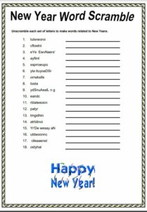 New Year Bundle - Crossword, Word Search, Matching, Scramble, Crack the ...