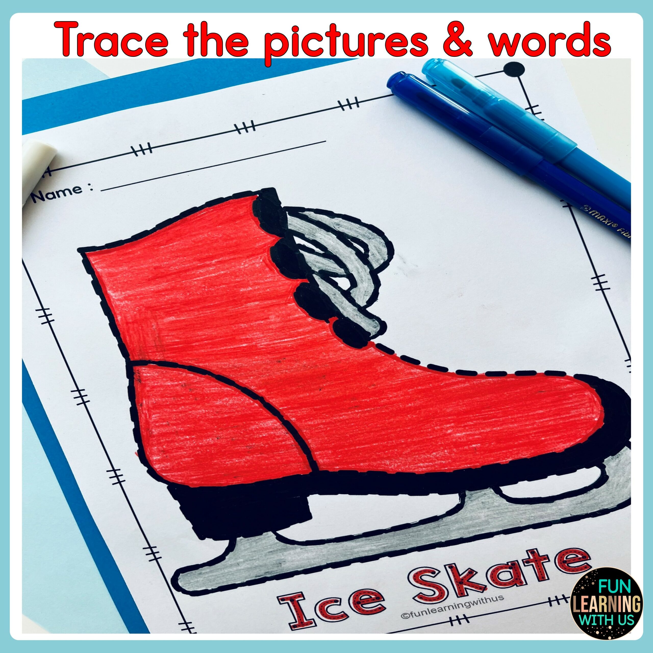 Winter Picture Tracing & Coloring Fine Motor Activity | January ...
