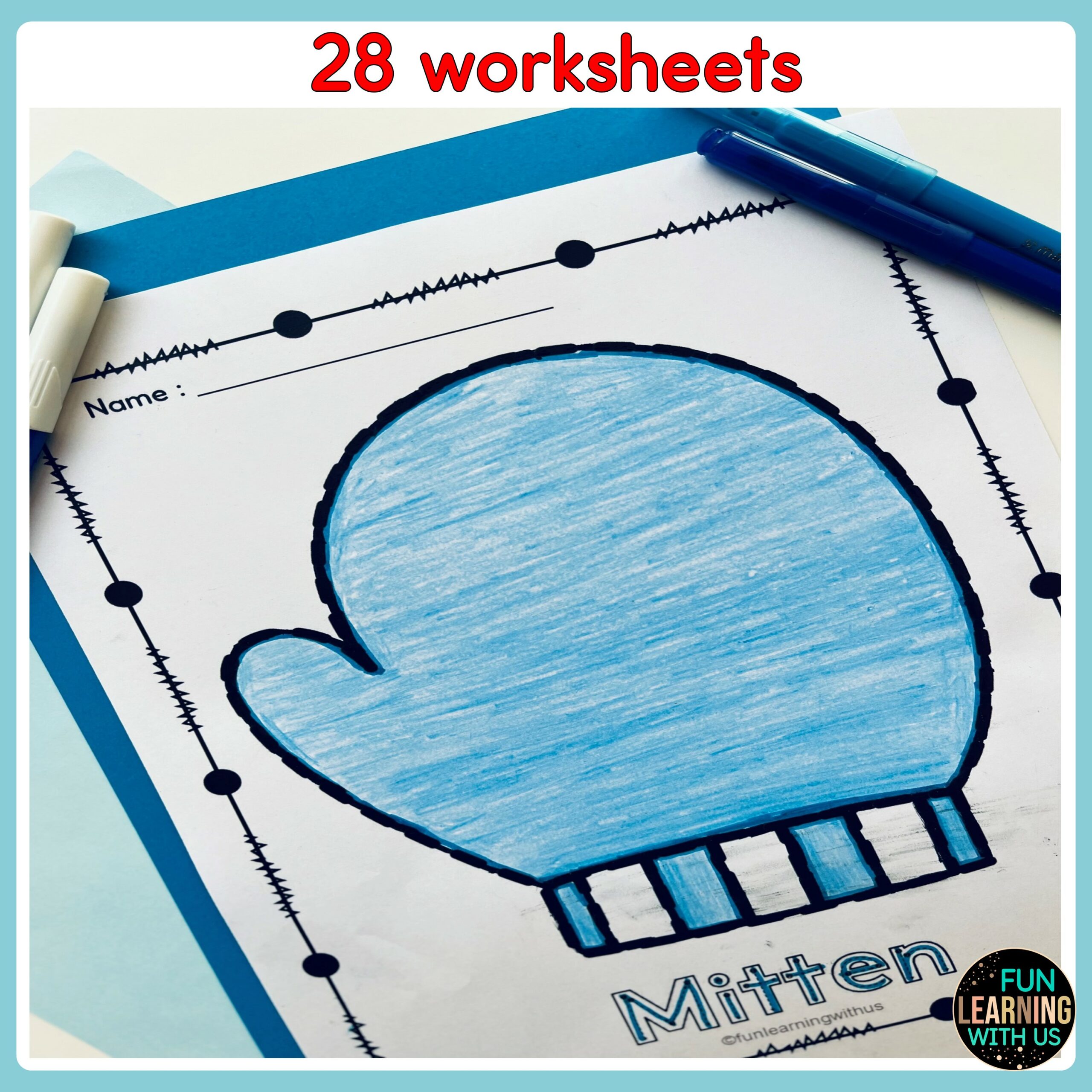 Winter Picture Tracing & Coloring Fine Motor Activity | January ...