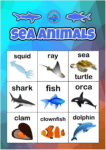 Sea Animals Bingo 3x3 (5 pages + call sheet) - Made By Teachers